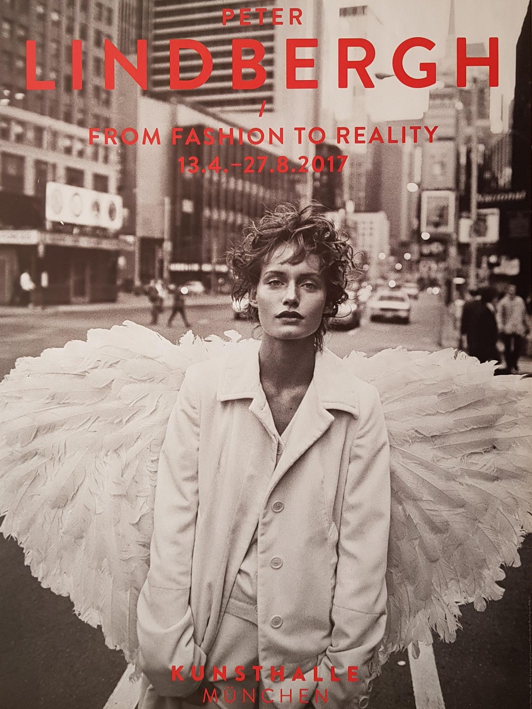 Peter Lindbergh, Exhibition Poster of Amber Valletta on the Streets of ...