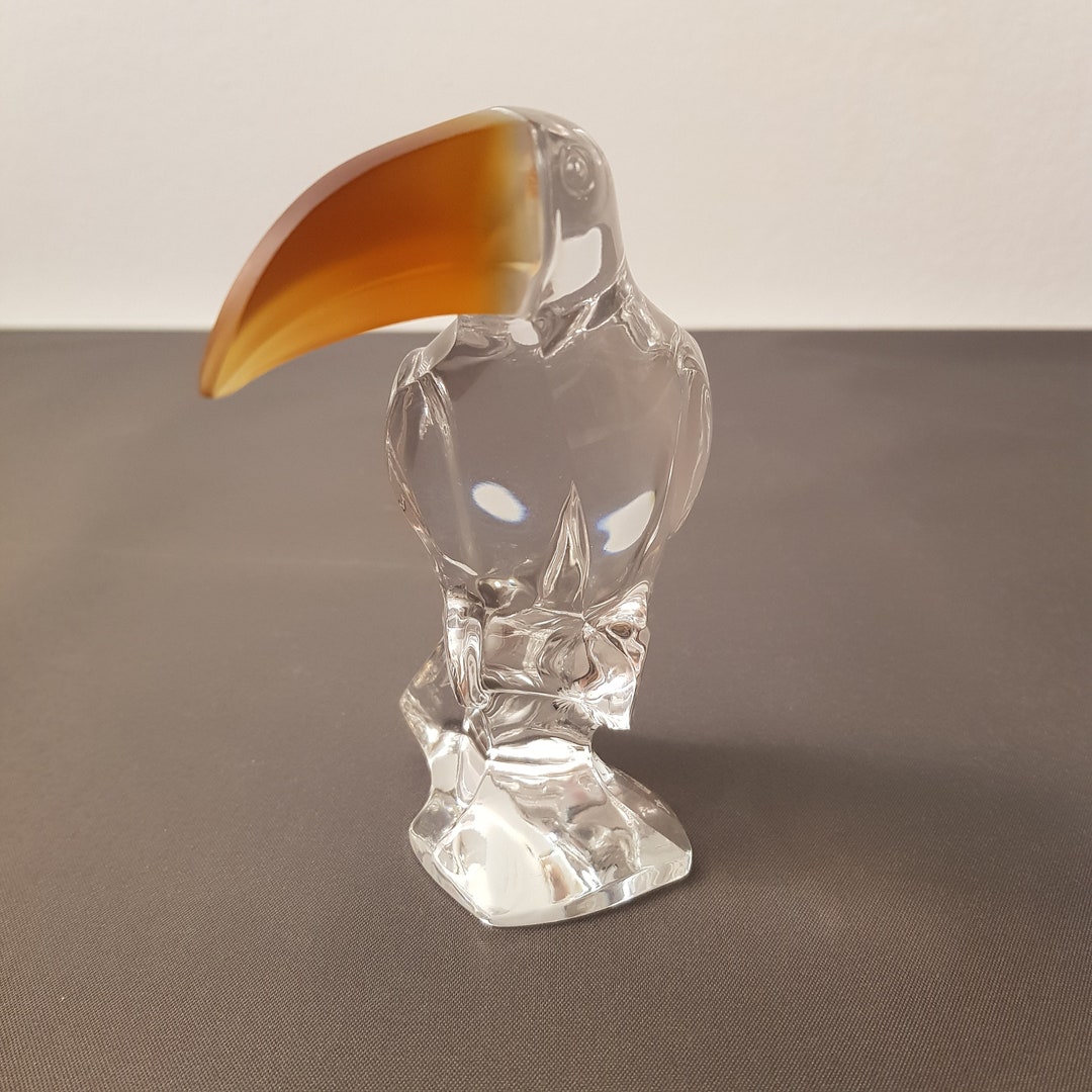 Crystal Glass Toucan With Amber Beak From Royales De Champagne France ...