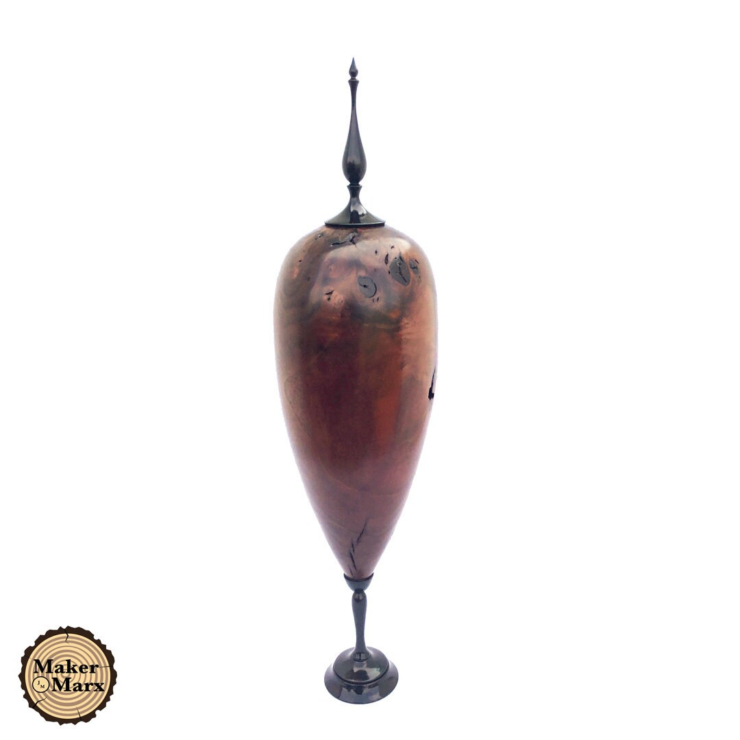 Black Walnut Root Wood Vase Decorative Vase Home Decor Wood Art ...