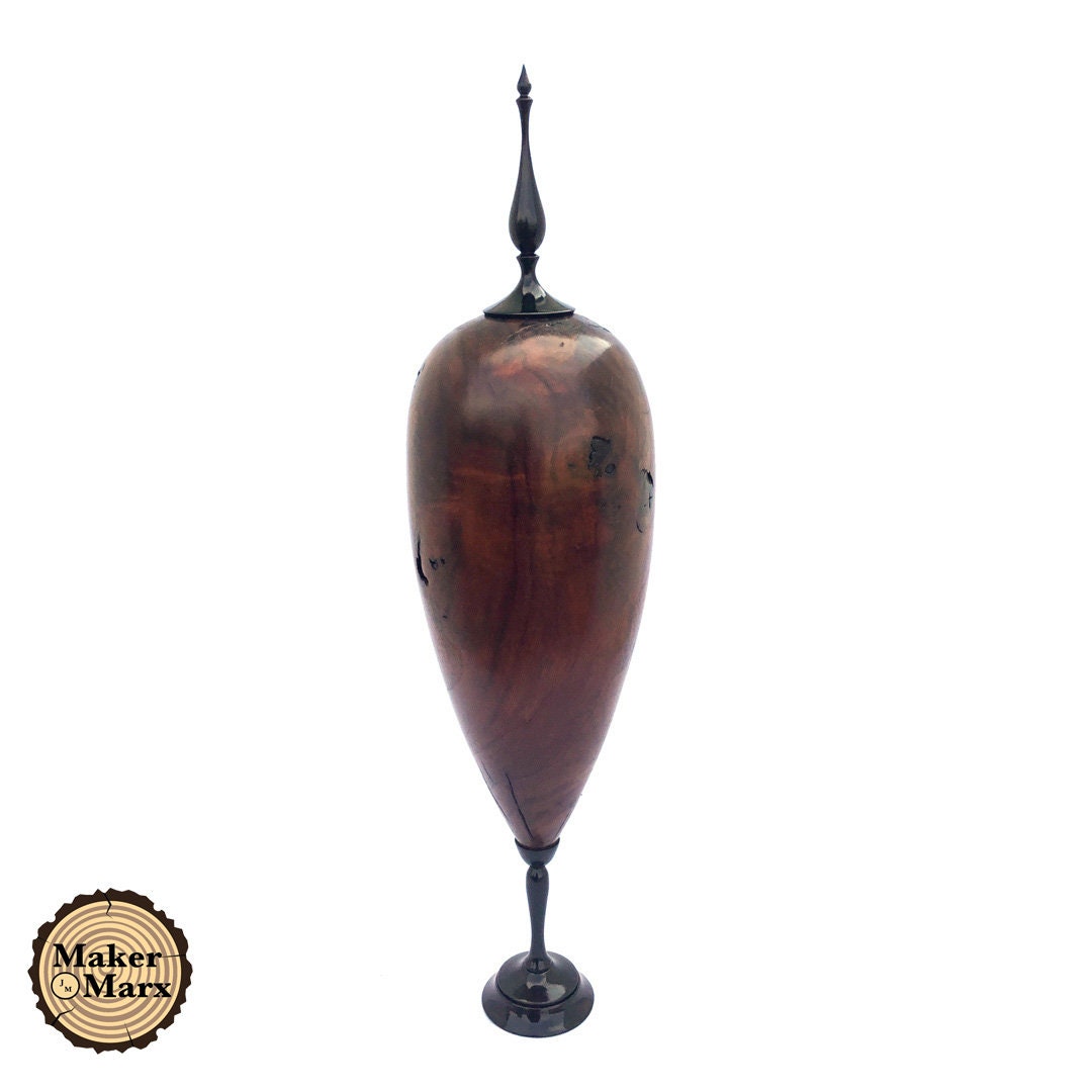 Black Walnut Root Wood Vase Decorative Vase Home Decor Wood Art ...