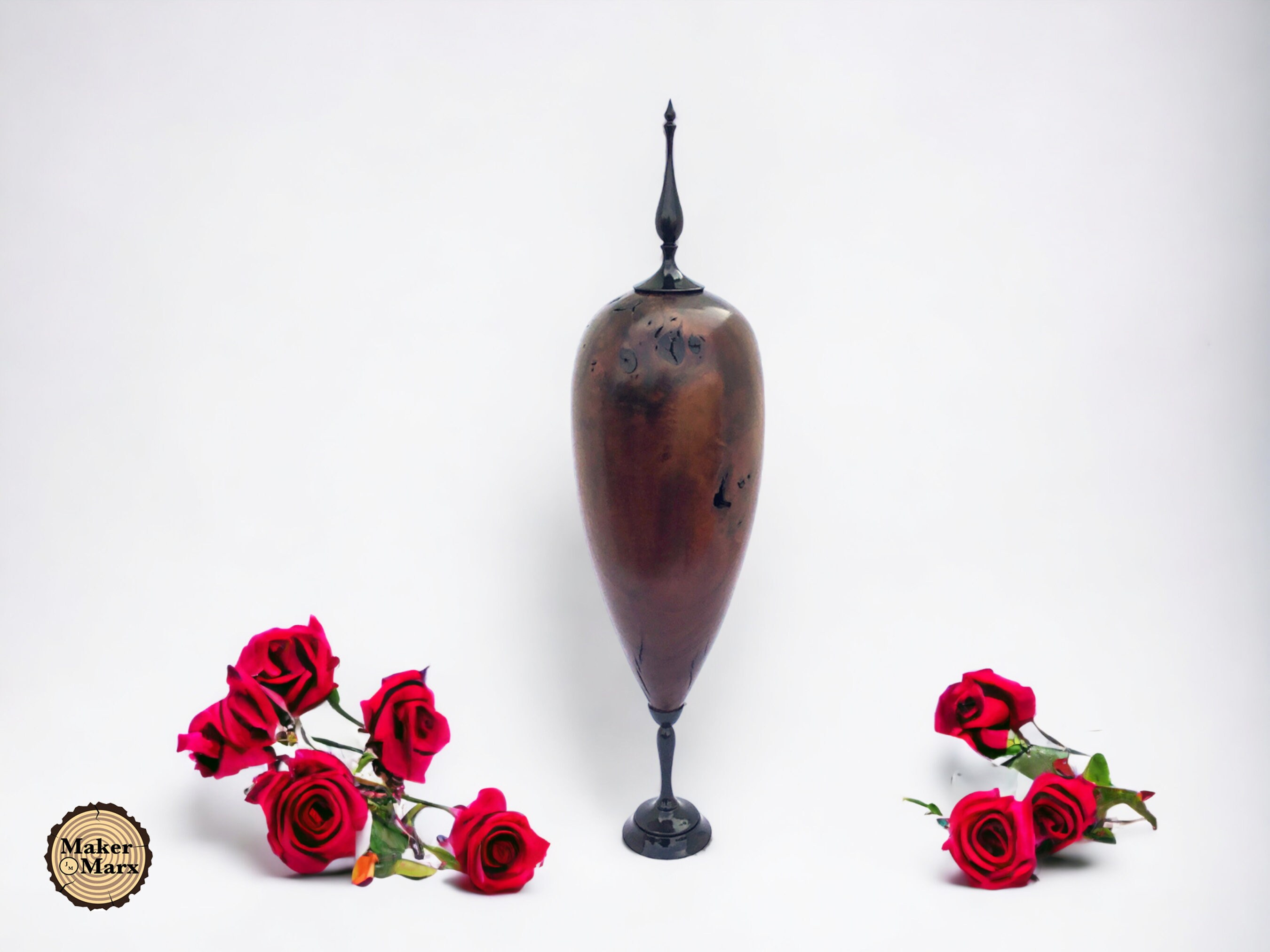 Black Walnut Root Wood Vase Decorative Vase Home Decor Wood Art ...