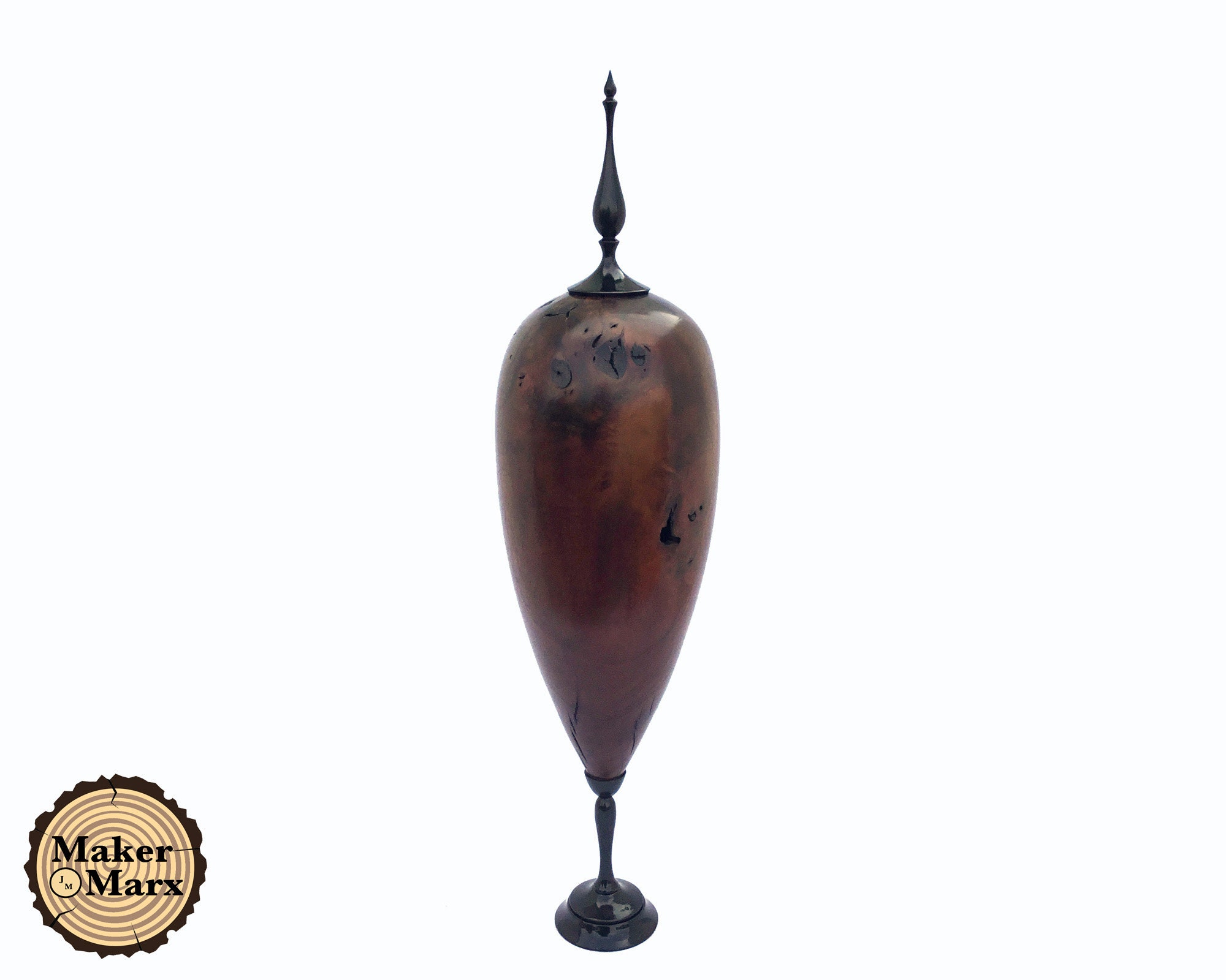 Black Walnut Root Wood Vase Decorative Vase Home Decor Wood Art ...