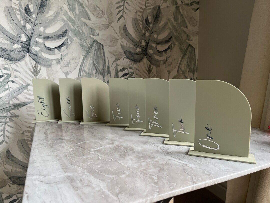 Table Names/table Numbers multiple Colour Options - Etsy