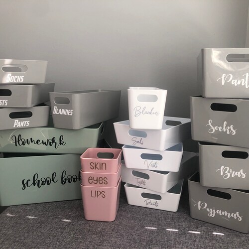 Personalised Storage Boxes Choice of 8 Fonts 6 Different | Etsy UK