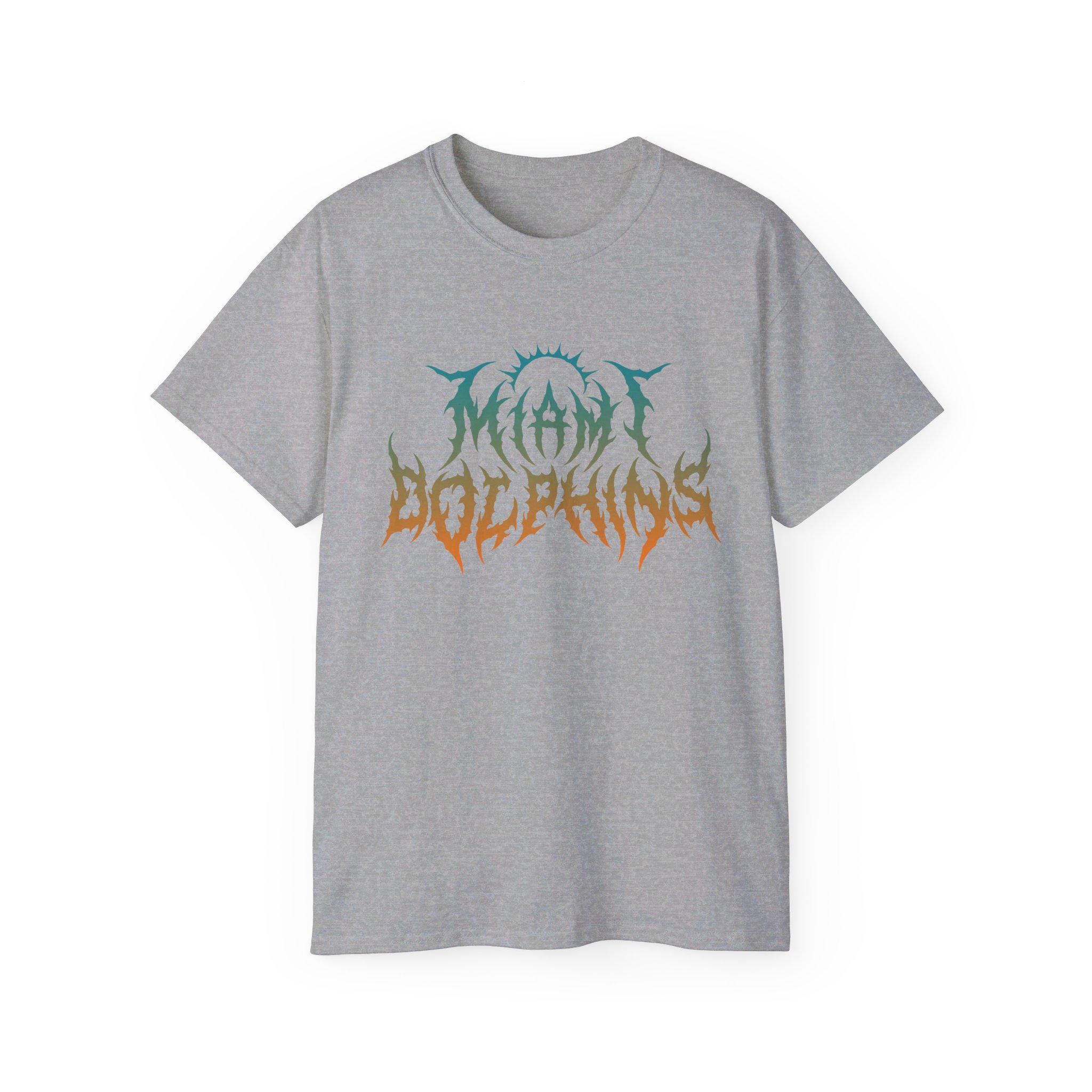 MIAMI DOLPHINS Death Metal Logo team Color Variant - Etsy