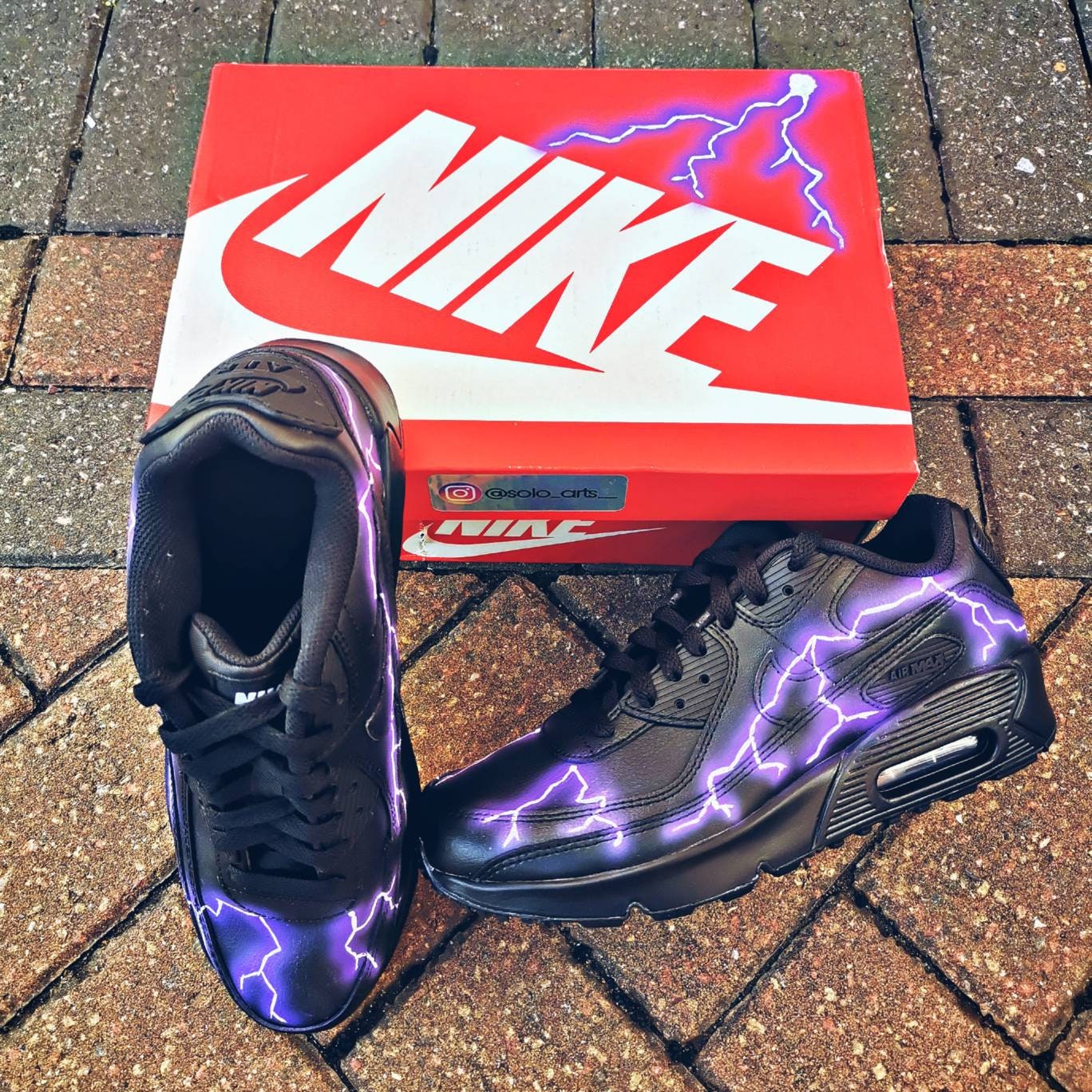 Custom Lightning Nike Air Max 90s - Etsy