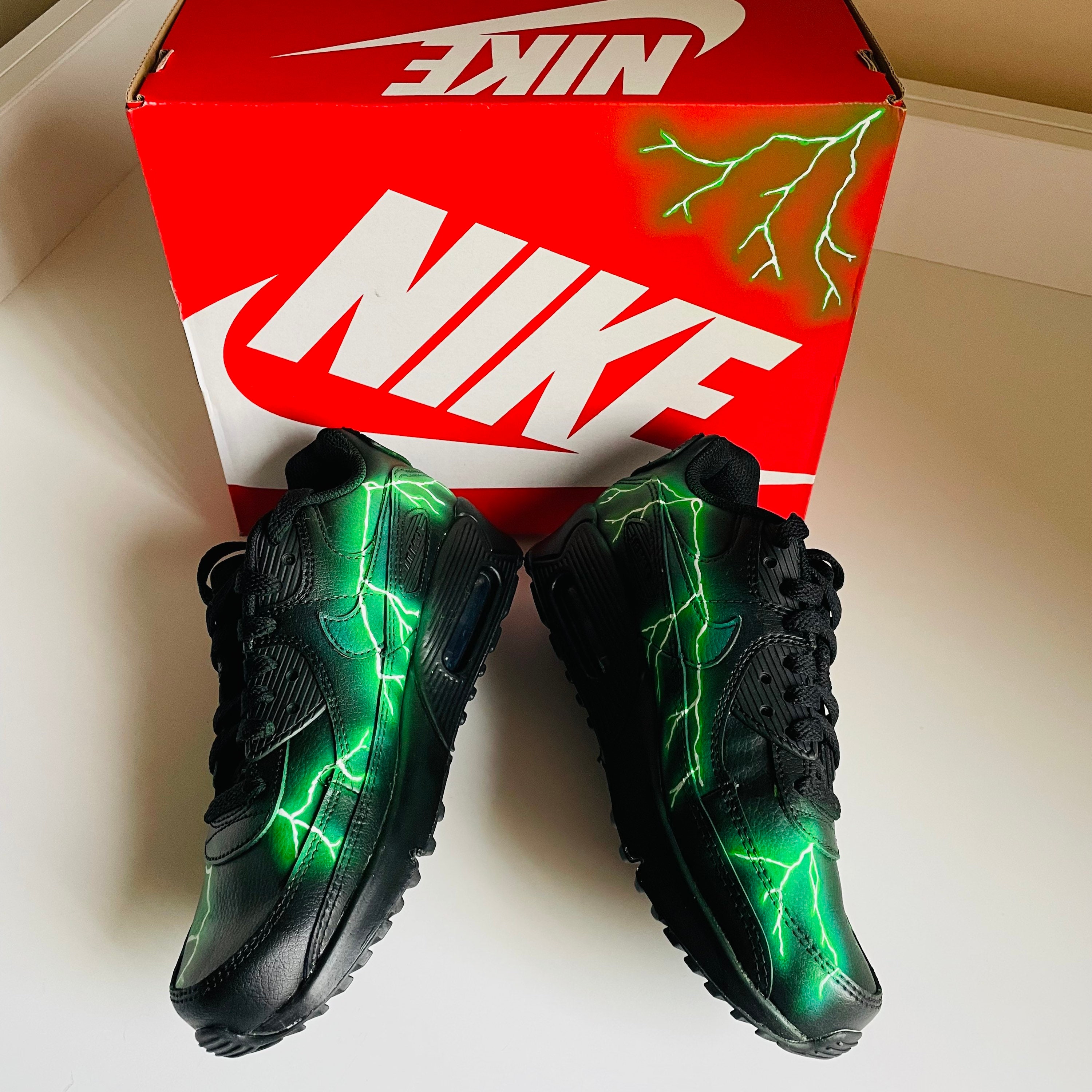 Custom Lightning Nike Air Max 90s - Etsy