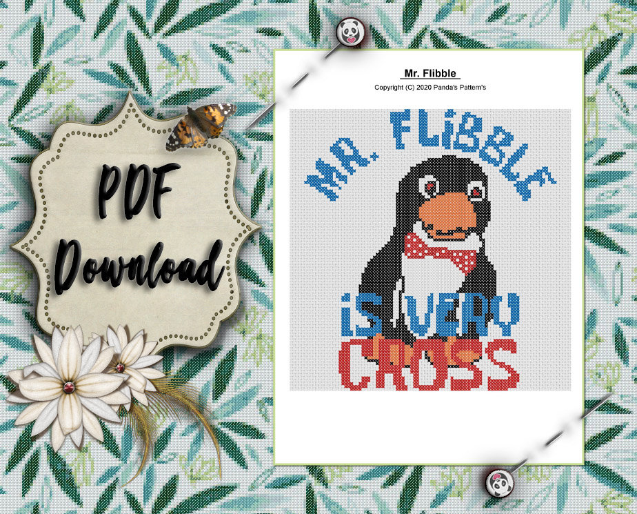 Mr. Flibble Cross Stitch Pattern (PDF Download) - Etsy
