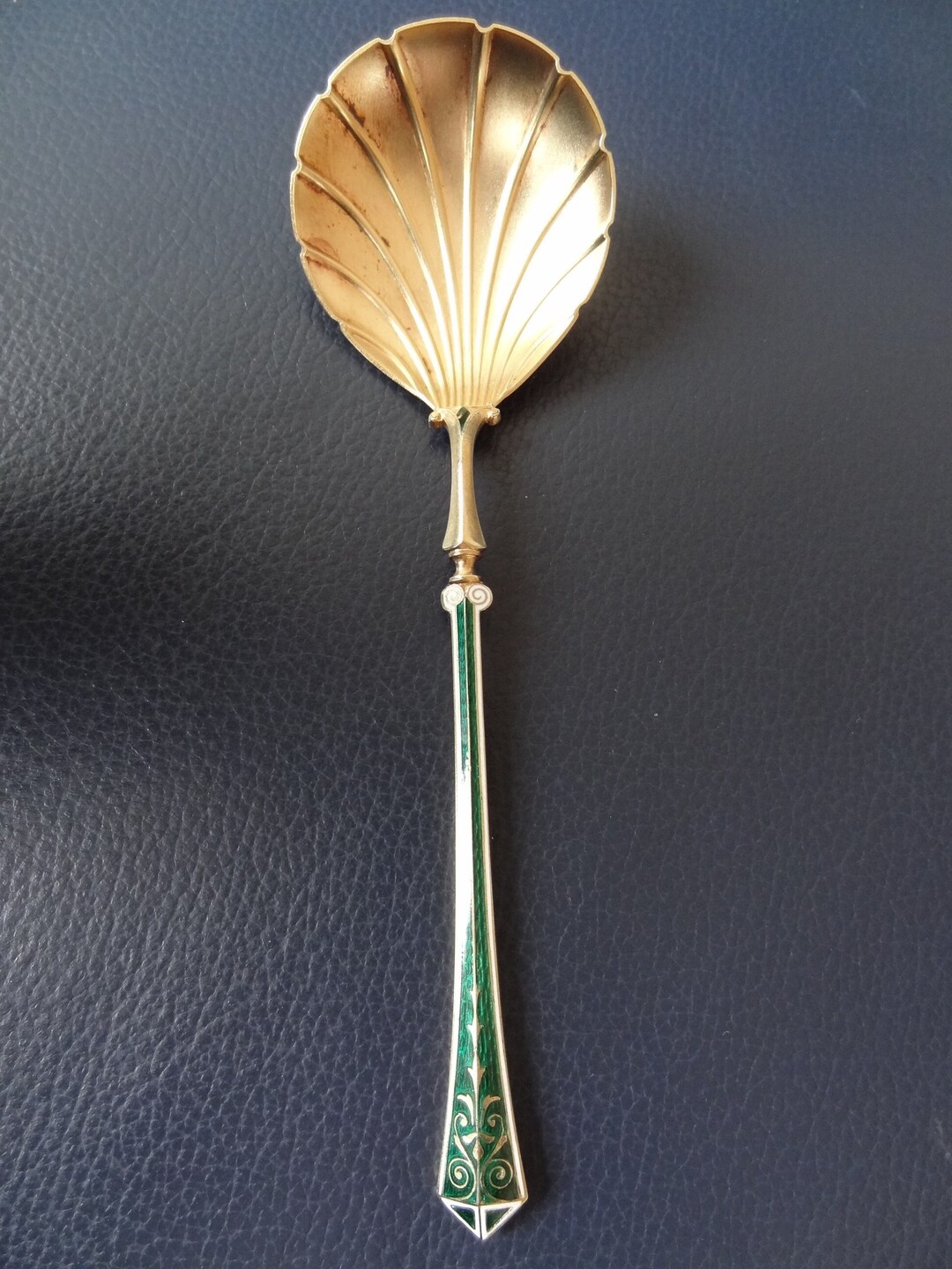 David Andersen, Serving Spoon, Sterling Silver, Gold Plated - Etsy