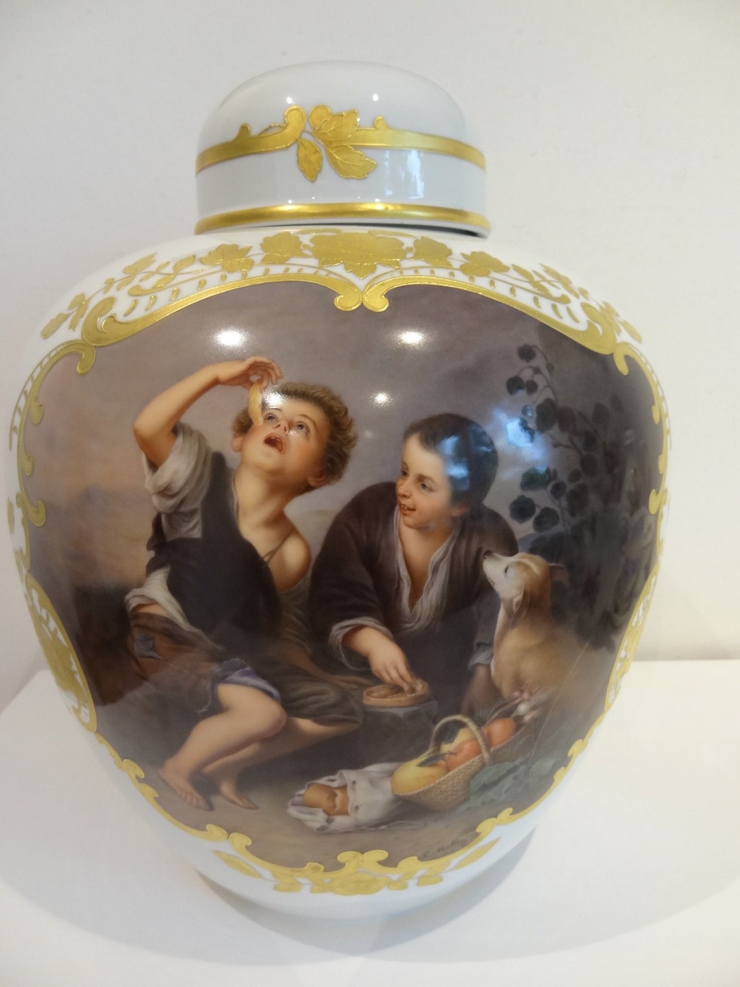 Large Lidded Vase, Rosenthal Art Department, paste Eater by Murillo - Etsy