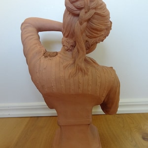 Large Bust of a Girl Terracotta Urbach Brothers Turn - Etsy