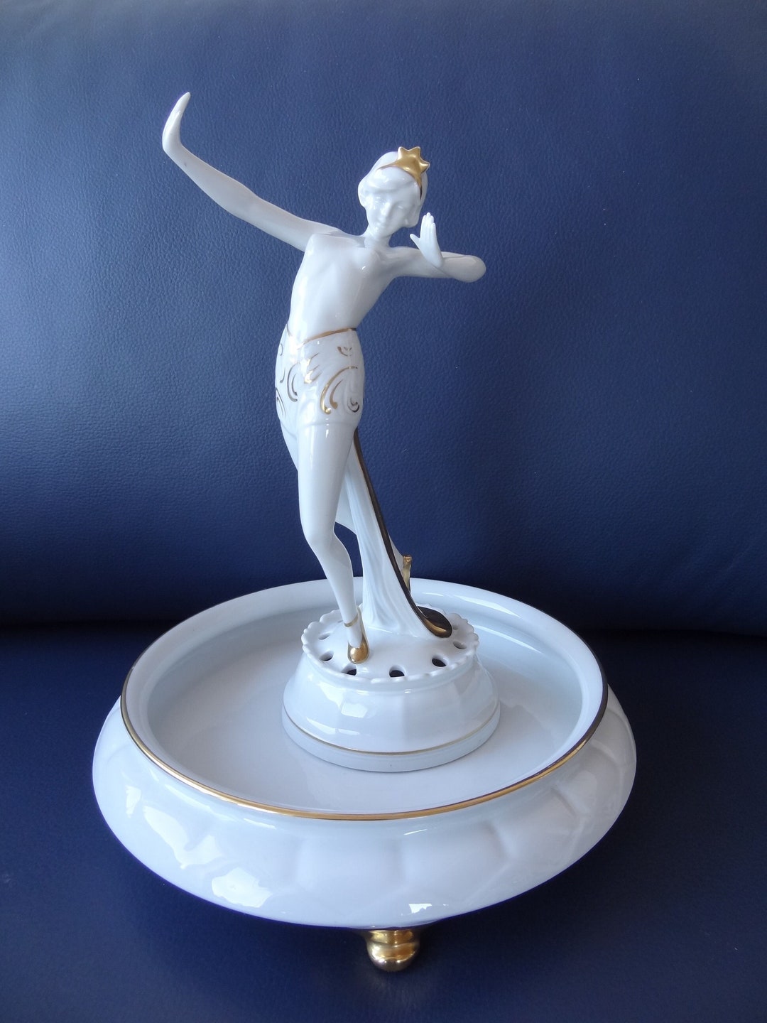Art Deco Figure, Porcelain, Flower Vase, Dancer, Günthersfeld - Etsy