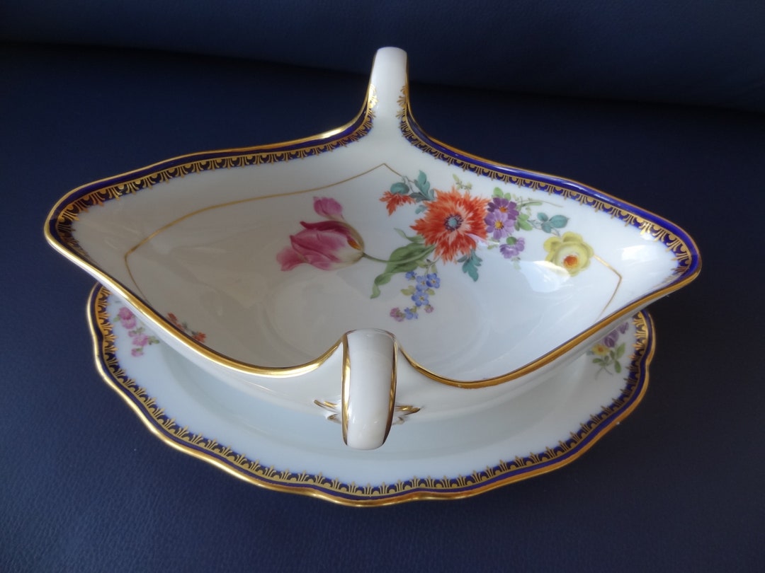 Meissen Dinnerware Sauciere A Edge, Flowers - Etsy