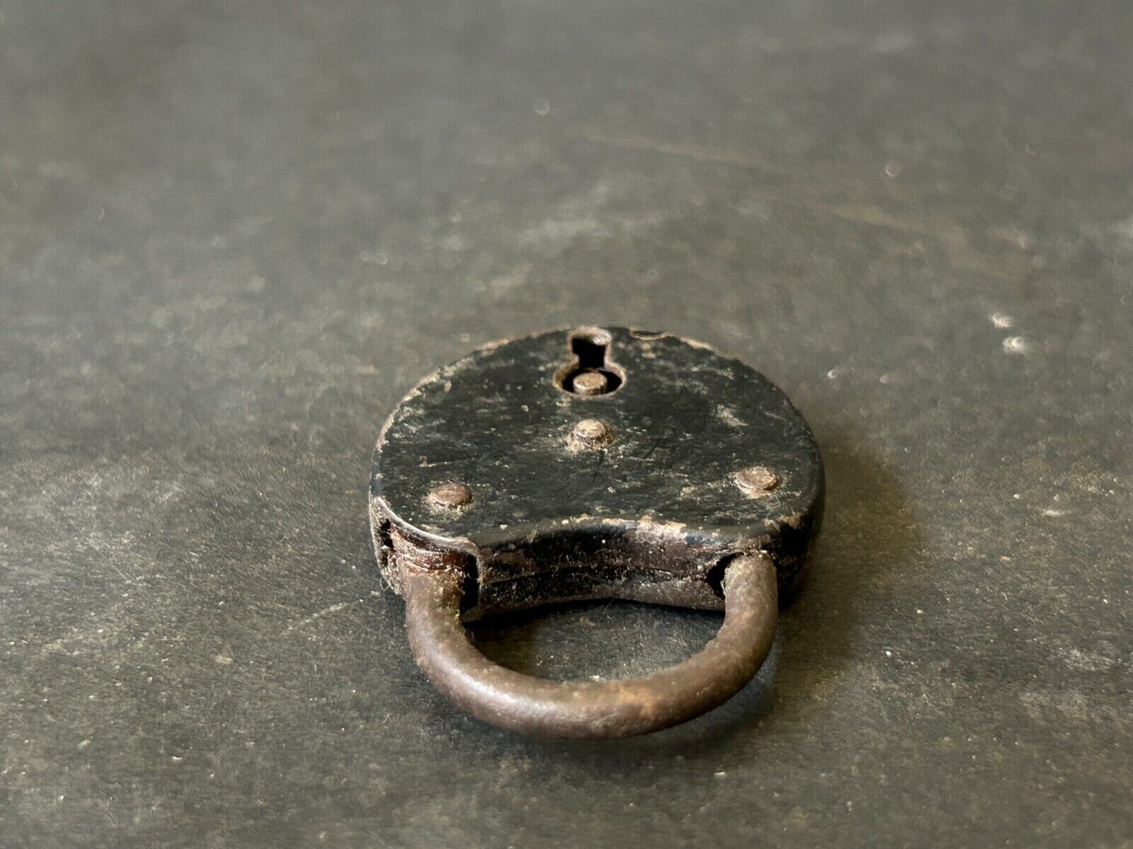 Old Vintage Rare Rustic Iron Rich Patina Small Unique Padlock With Key ...