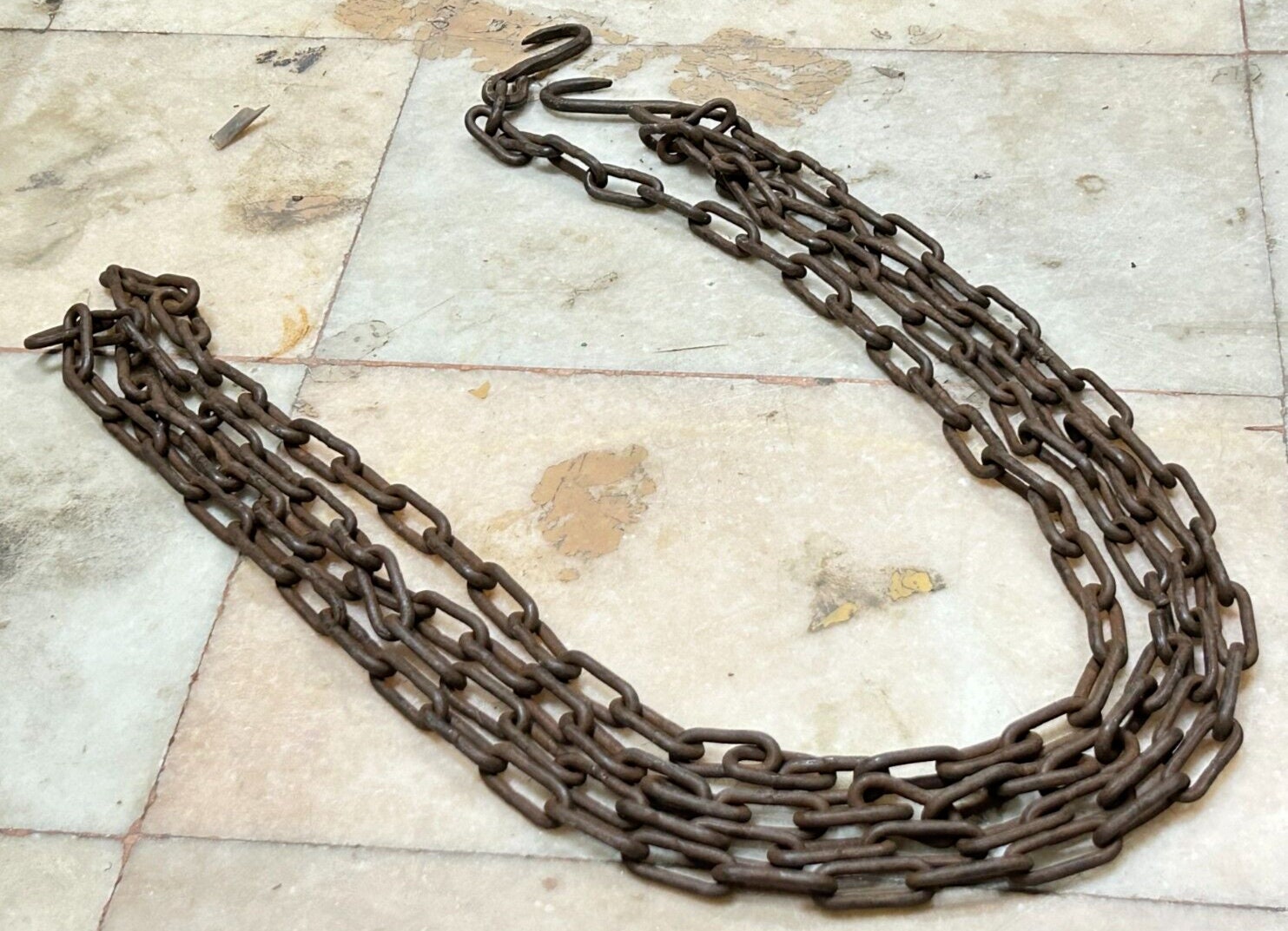 15 Feet Long Vintage Rare Hand-forged Heavy Rustic Iron Hand Forged ...