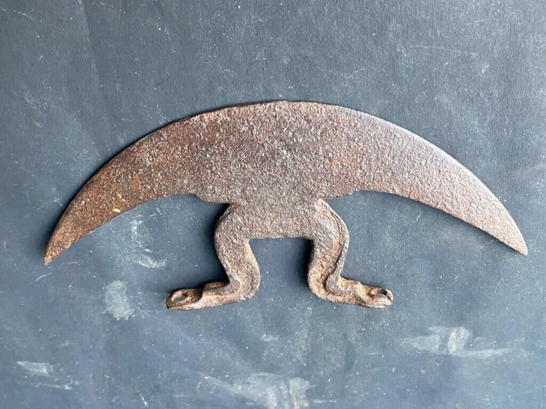 Ancient Old Hand Forged Half Moon Crescent Shape Rustic Iron Unique Axe ...