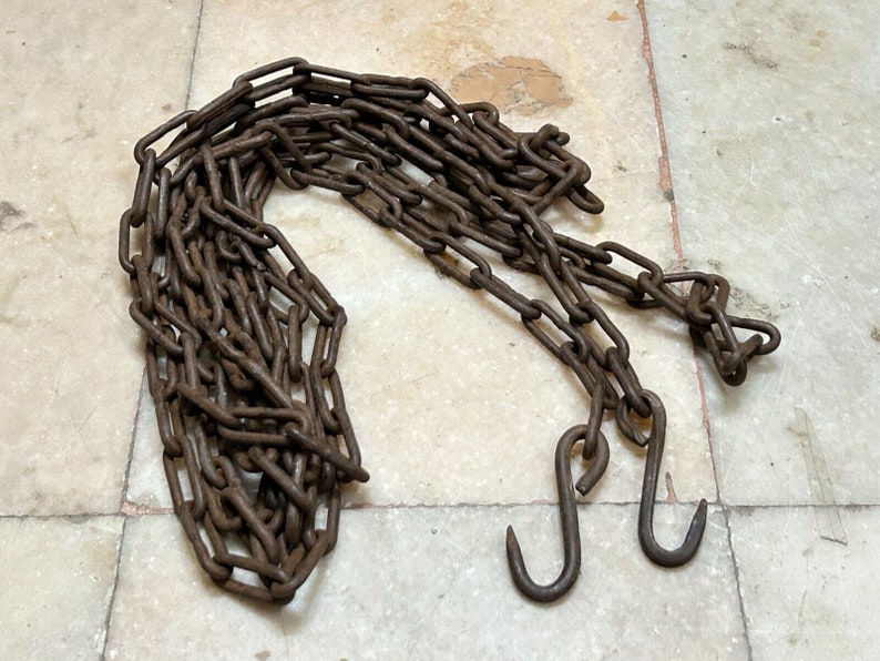 15 Feet Long Vintage Rare Hand-forged Heavy Rustic Iron Hand Forged ...