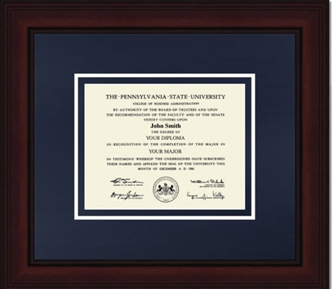 Penn State Diploma Frame - Etsy