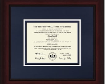 PSU Nittany Lion Penn State University Diploma Frame With | Etsy