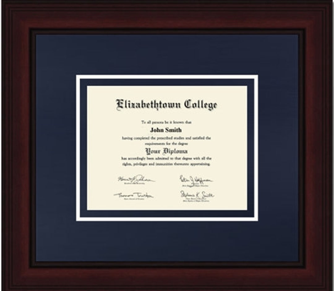 Elizabethtown College Diploma Frame - Etsy