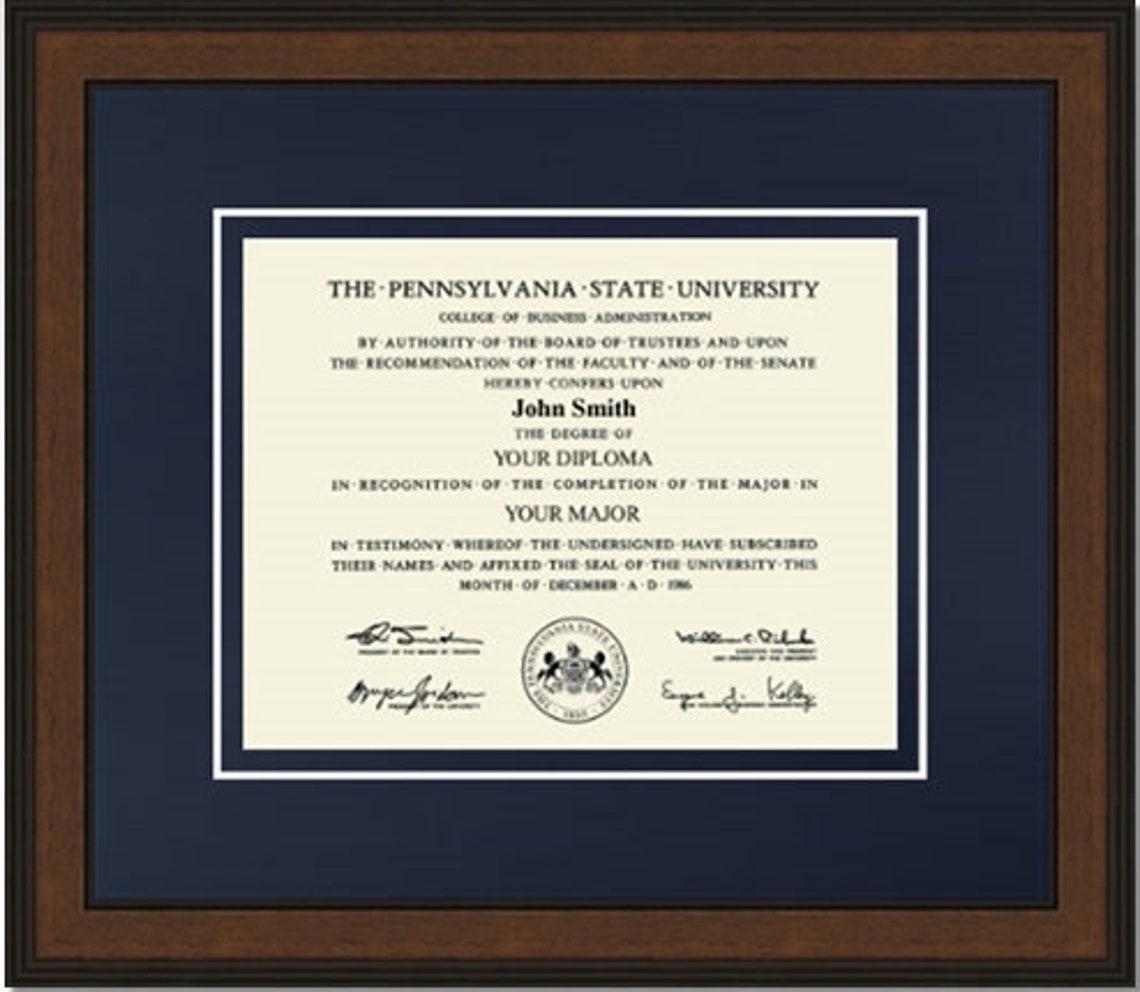 Penn State Diploma Frame - Etsy