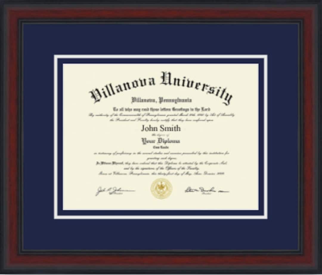 Villanova University Diploma Frame - Etsy