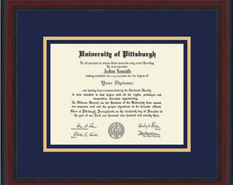 PITT University of Pittsburgh Diploma Frame for 2 Degrees | Etsy
