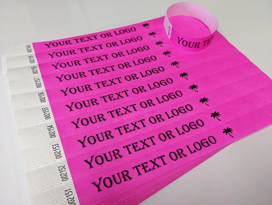 100pcs. Custom Festival Event Bracelet Wristbands Wedding | Etsy