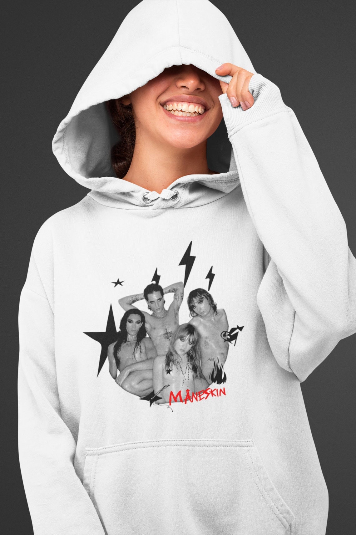 Maneskin Merch Album Art Band Hoodie
