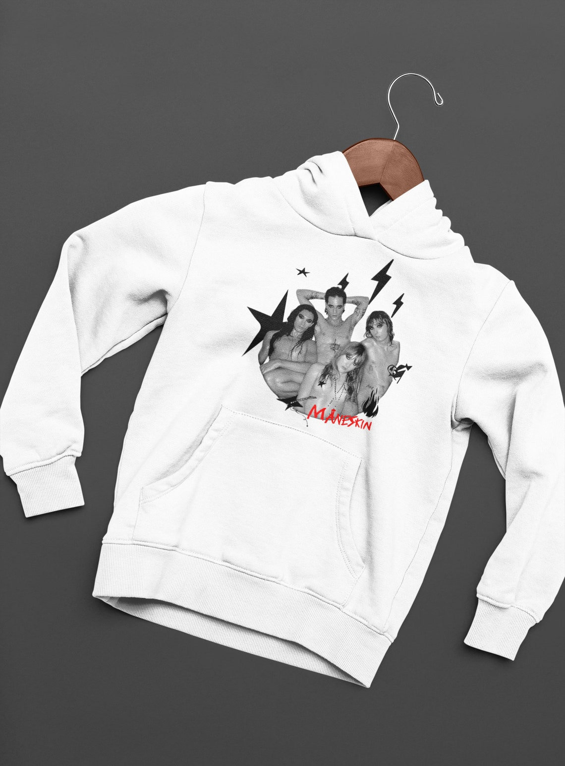 Maneskin Merch Album Art Band Hoodie