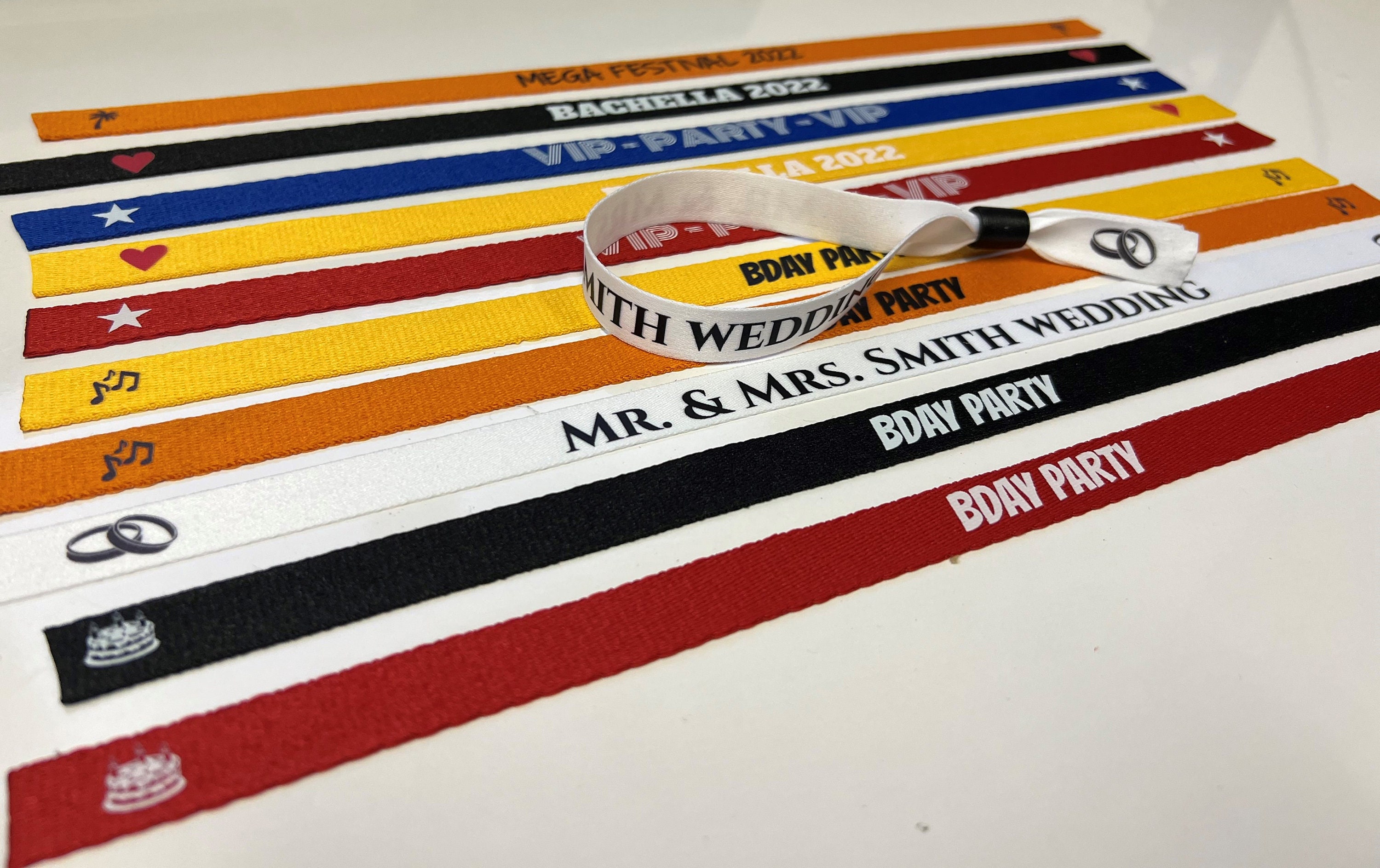 Custom Festival Wristbands - Fabric Security Bracelets for Events ...
