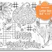 Thanksgiving Coloring Page Printable, Fall Coloring Activity for Kids ...