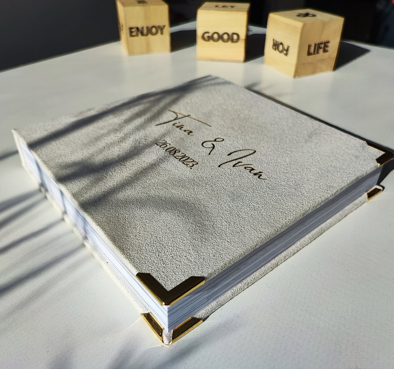 Custom Love Book With Photos Printed on Pages, Velvety Photo Book for ...