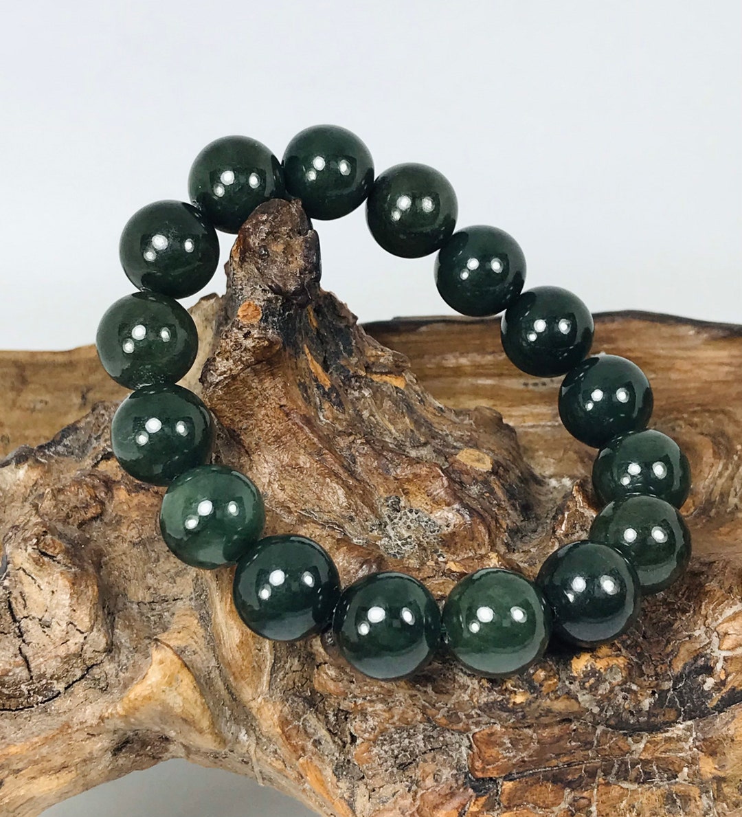 13.3mm Round Beaded Emerald and Forest Green Authentic Burmese - Etsy