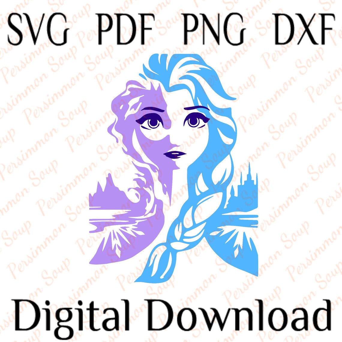 Frozen 2 Svg Elsa Svg Split Disney Digital Download Cricut Etsy