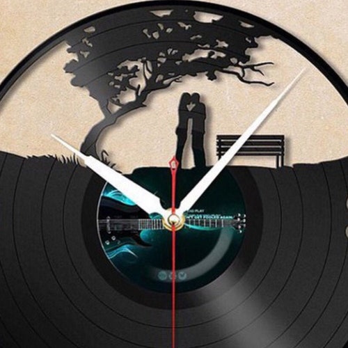 Wall Clock Hippie.vinyl Record Wall Clock.laser Cut Files SVG - Etsy