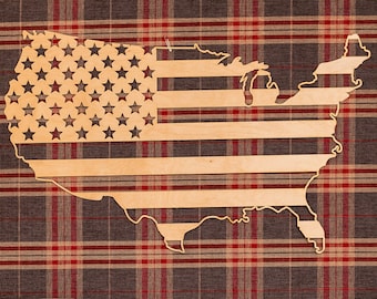 MINI VERSION, 3D Map of USA Glowforge Laser Cut File, Instant Download ...