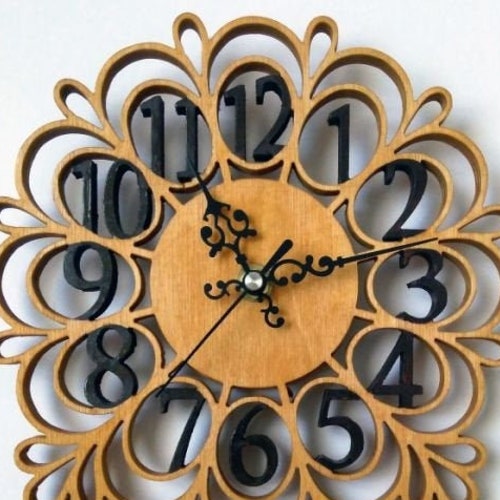Wall Clock. Laser Cut Vector DXF Cnc Files Lasercut - Etsy
