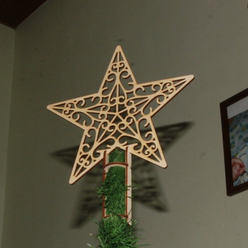 Wood Star Tree Topper - Etsy