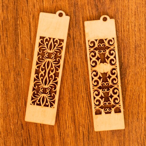 Bookmark Template Svg Dxf Bookmarks Feathers Laser Cut Files | Etsy