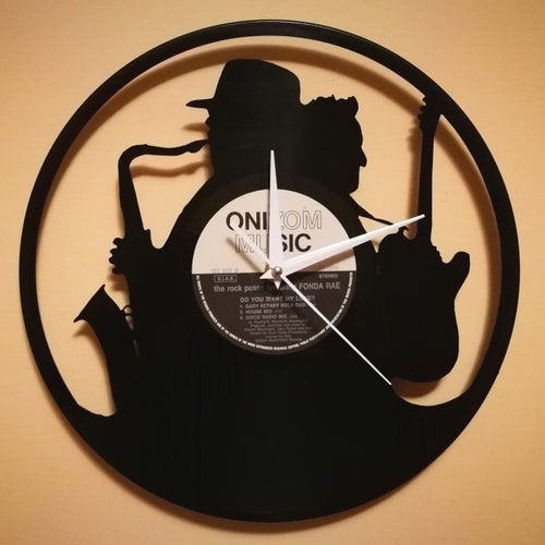 Wall Clock Hippie.vinyl Record Wall Clock.laser Cut Files SVG - Etsy