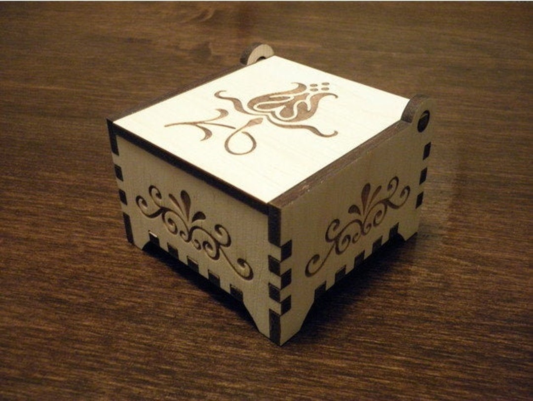 Small Wooden Box. Trinket Box.laser Cut Files SVG, DXF, CDR, Vector ...