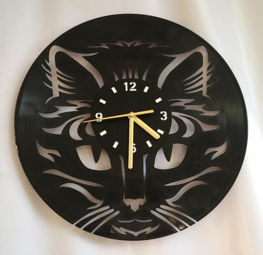 Vinyl Clock.vector Model Laser Cut Template, Cnc Plans, Glowforge ...