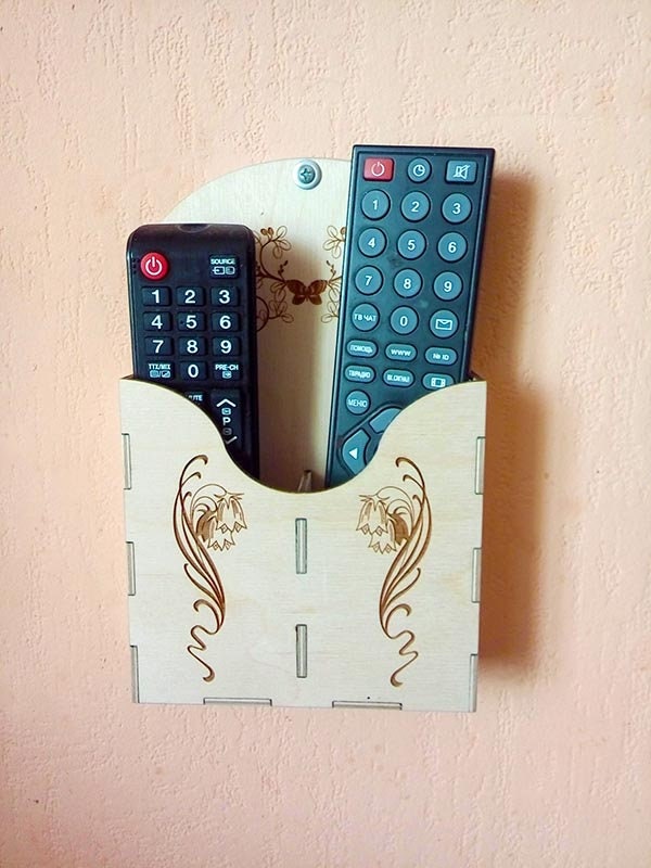 Wall Mounted Remote Control Holder.laser Cut Files SVG DXF CDR Vector ...