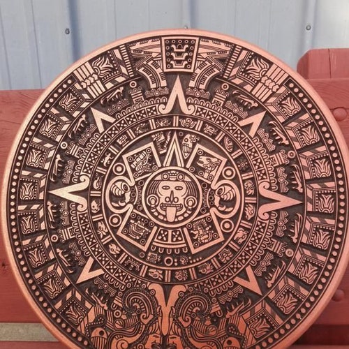 Aztec Calender. Laser Cut Files SVG DXF CDR Vector Plans - Etsy