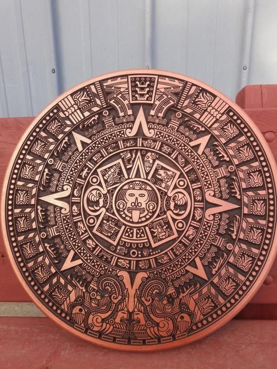 Aztec Calender. Laser Cut Files SVG DXF CDR Vector Plans | Etsy