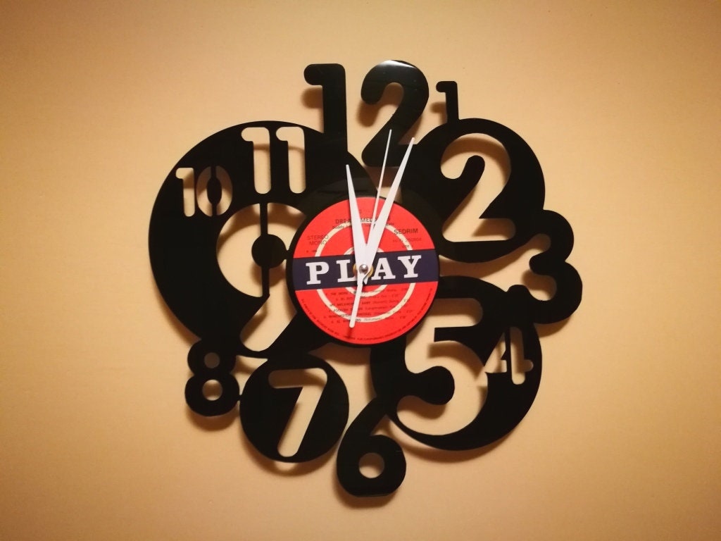 Vinyl Record Wall Clock.laser Cut Files SVG DXF CDR Vector - Etsy