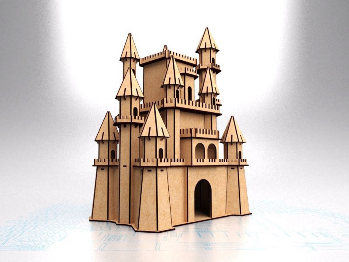 Castle Toy. Laser Cut Files SVG DXF CDR Vector Plans Files | Etsy