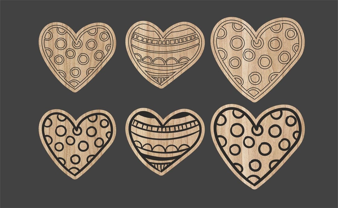 Wooden Heart,heart Laser Cut,valentine Dxf, Cnc File, Svg Files, Wooden ...