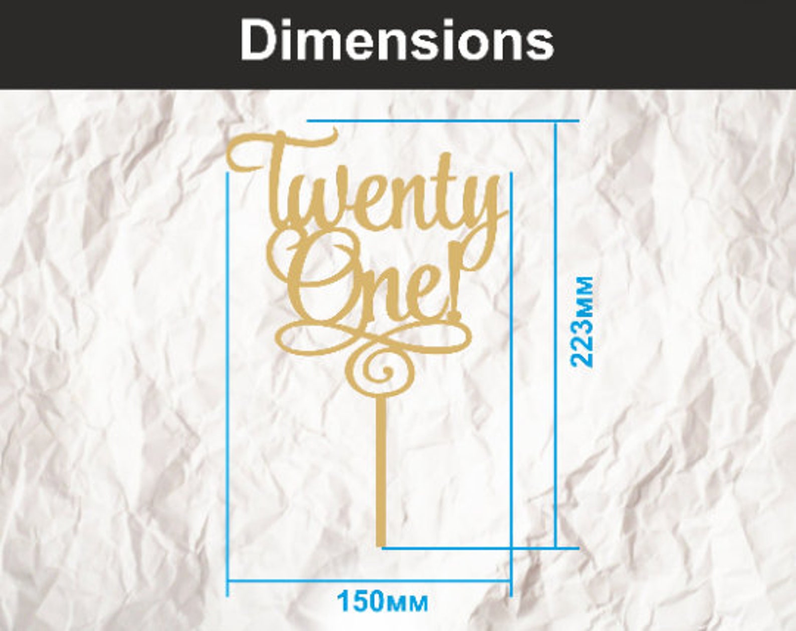 Twenty One Cake Topper. 21st Birthday Cake Topper.finally - Etsy